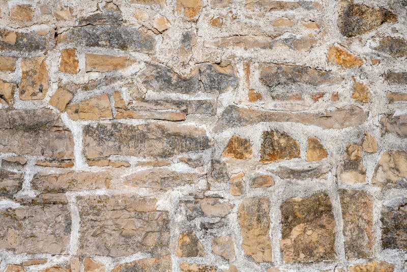 Irregular Natural Stone Wall Stock Image - Image of ancient, freestone ...