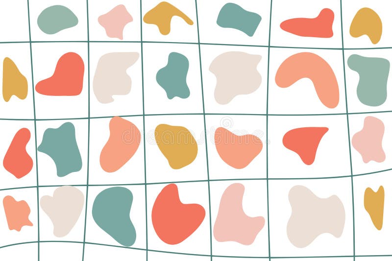 Background of Irregular Shapes of Amorphous Liquid, Colored Spots of ...