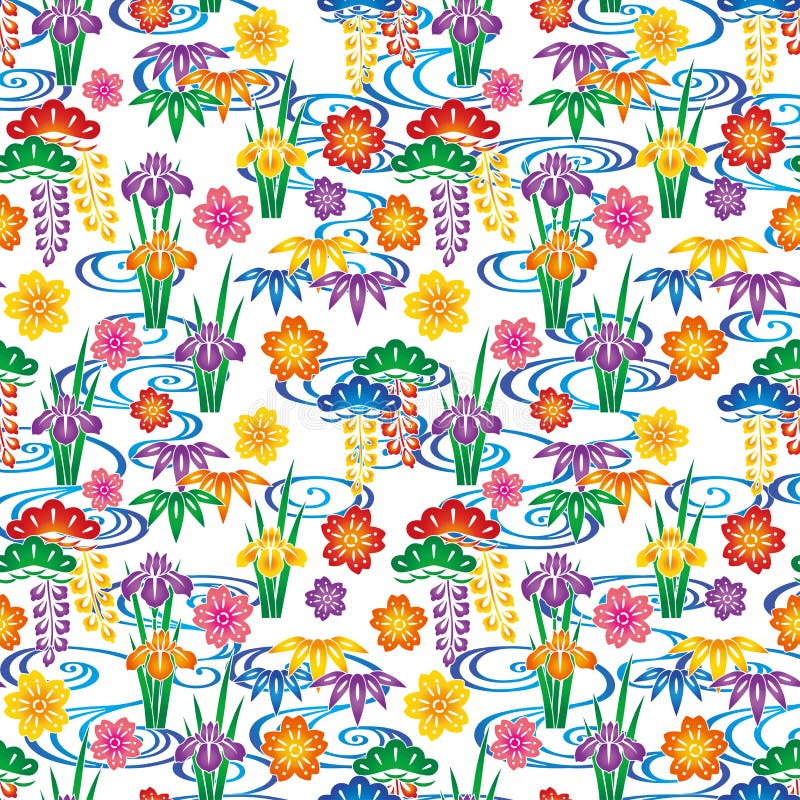 Asian Traditional Background. Stock Vector - Illustration of blossom ...