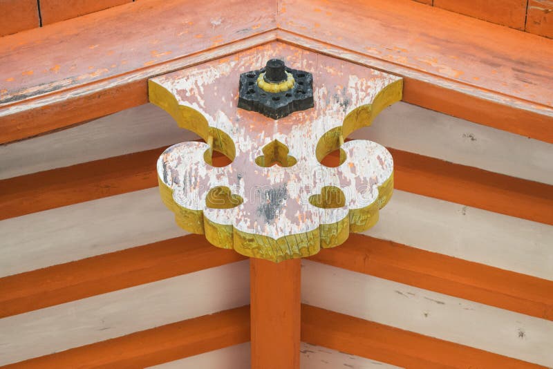 Background with Japanese Traditional Structures in Des Stock Image ...