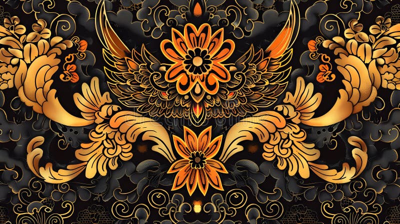 Background of Javanese Batik Motif Pattern, Indonesian Batik Motifs ...