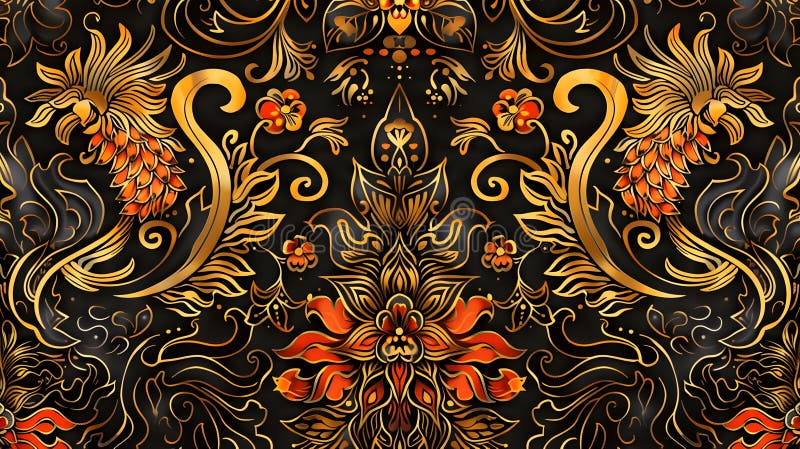 Background of Javanese Batik Motif Pattern, Indonesian Batik Motifs ...