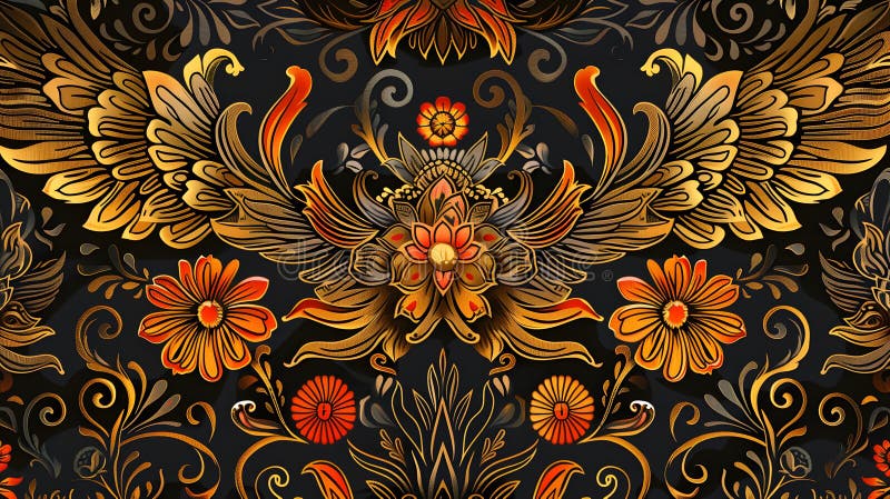 Background of Javanese Batik Motif Pattern, Indonesian Batik Motifs ...
