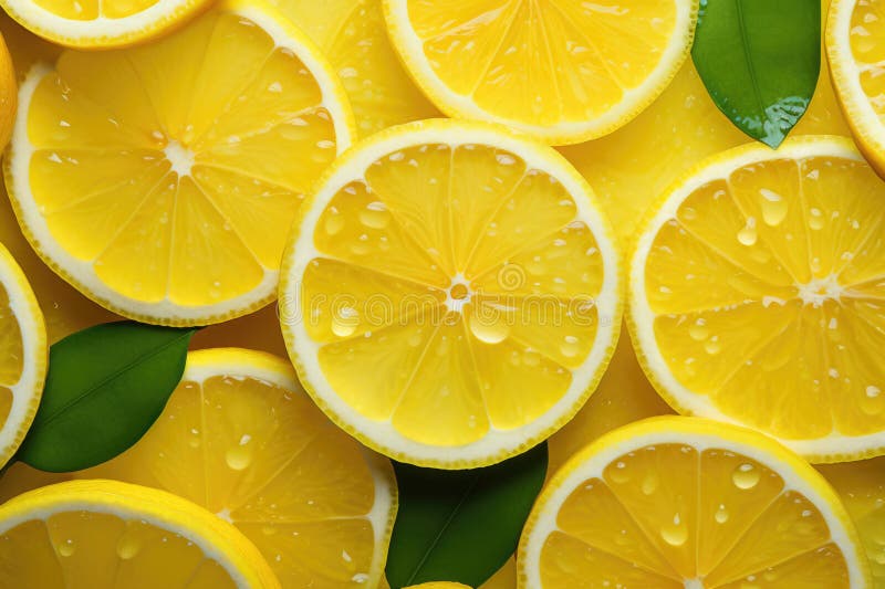 Background of Juicy Fresh Cut Lemon Stock Image - Image of condensation ...