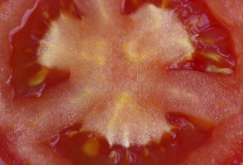 Background of Juicy Tomato, the Core of Ripe Vegetable Stock Photo ...