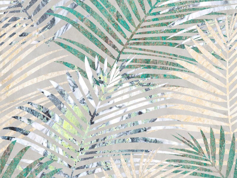 Tropical Leaves Shapes and Natural Textures for Digital Use Stock ...