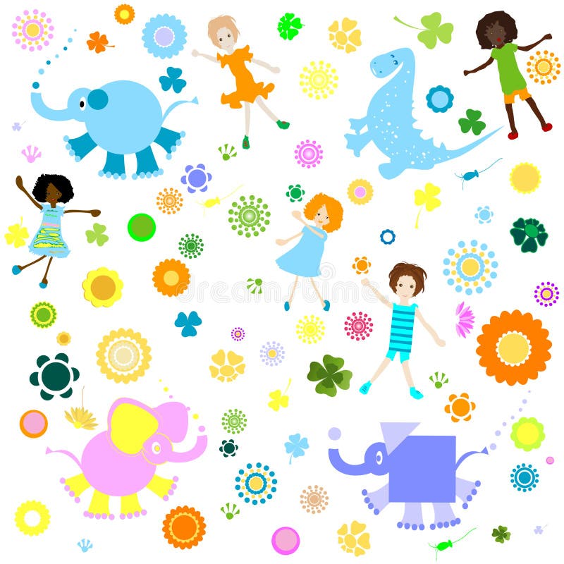 Background for kids stock vector. Illustration of colors - 5051969