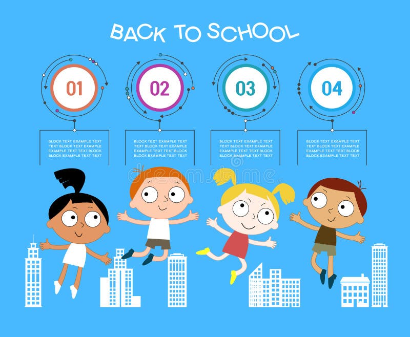 Background with Kids and Text. Stock Vector - Illustration of girl ...