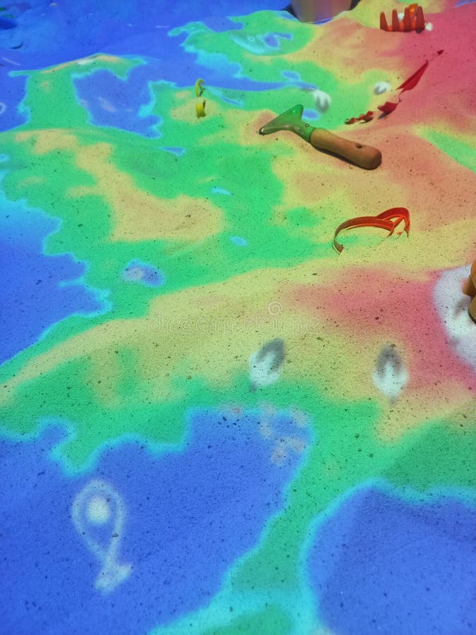 Background of Kinetic Sand and Rays of Light Stock Photo - Image of ...