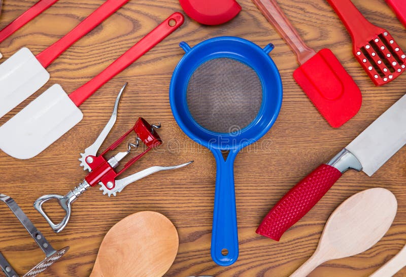 Background of Kitchen Utensils Stock Image - Image of kitchen, dishware ...
