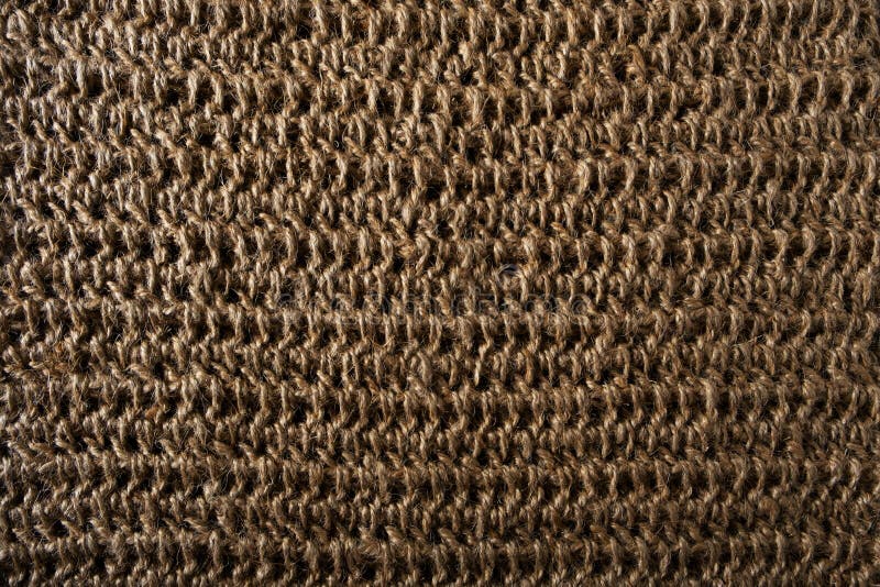 Background Knitted Cloth Made of Jute Thread. Close-up, Top View Stock ...