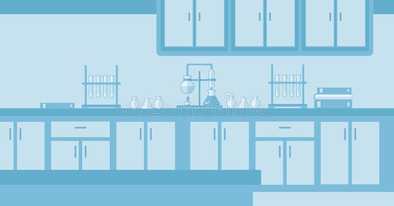 Background of Laboratory Interior. Stock Vector - Illustration of ...