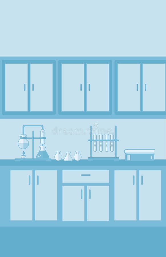 Background of Laboratory Interior. Stock Vector - Illustration of flat ...