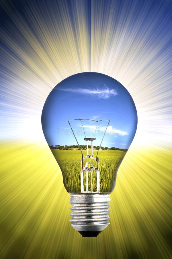 Nuclear Power Plant in Light Bulb. Stock Photo - Image of environmental ...