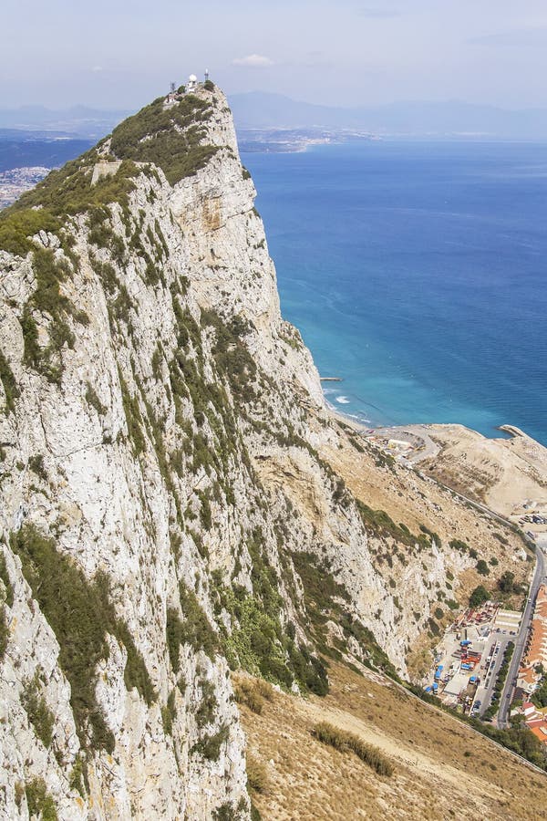 Background Landscape View of the Rock of Gibraltar and Nature Reserve ...