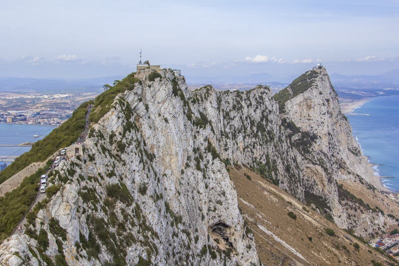 Background Landscape View of the Rock of Gibraltar and Nature Reserve ...