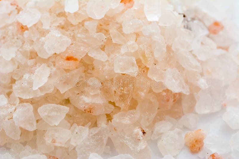 Background of Large Crystals of Pink Himalayan Salt Stock Image - Image ...