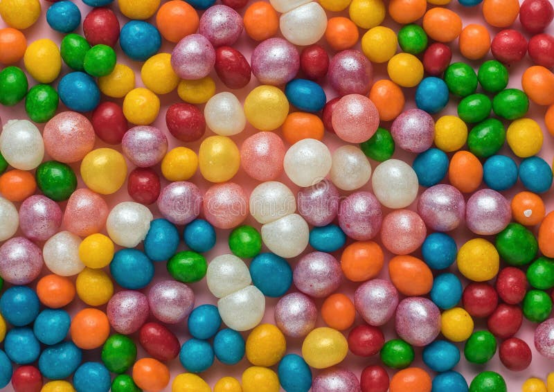 Background of a Large Number of Colorful Candies in the Shape of Balls ...