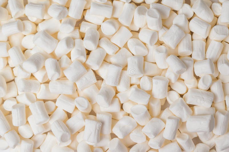 Background of a Large Number of White Marshmallows. Flat Lay Stock ...