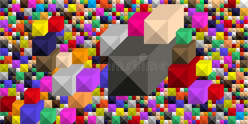 Background of Large and Small Colored Squares in the Form of a ...