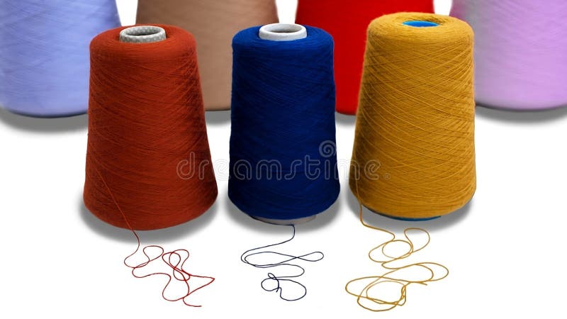 Background, Large Spool of Thread, Knitting Yarn, Multi-colored Threads ...