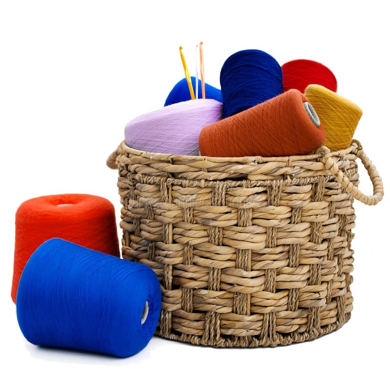 Background, Large Spool of Thread, Knitting Yarn, Multi-colored Threads ...