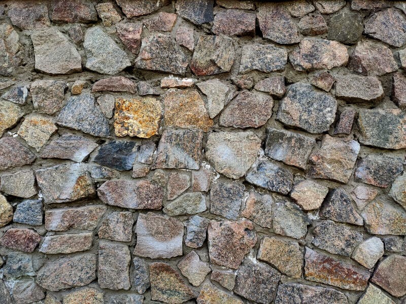 Background of Large Stones Wall Texture with Different Colors Stock ...