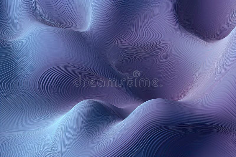 Background of Lavender Waves in Light Indigo Color. Generative AI Stock ...