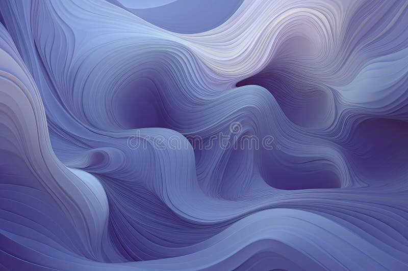 Background of Lavender Waves in Light Indigo Color. Generative AI Stock ...