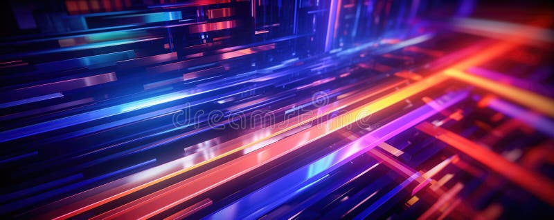 Background with Layered Digital Stripes, Showcasing a Dynamic Play of ...