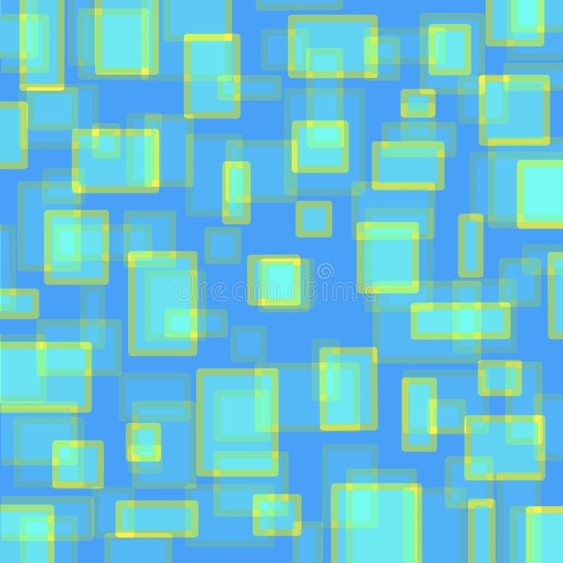 Blue Rectangles with Yellow Outlines Background with Blur Effect Stock ...