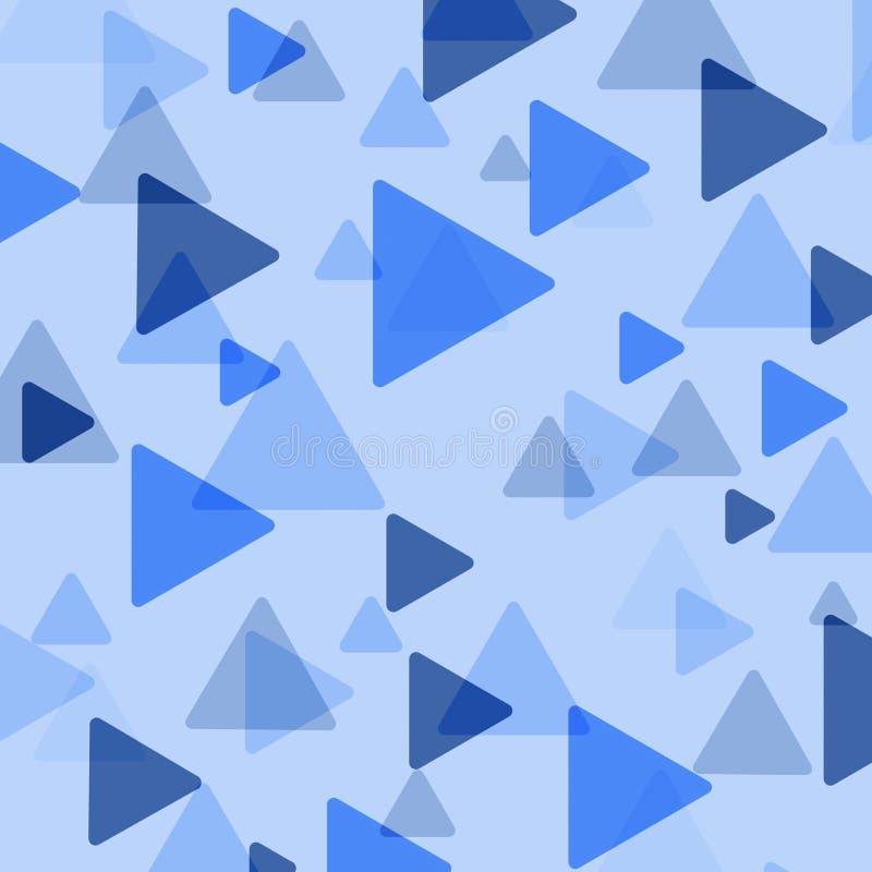 Blue Triangles Background with Blur Effect Stock Illustration ...