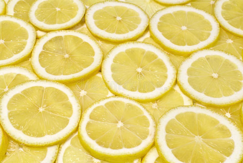 Background of Lemon Slices Closeup Stock Image - Image of sliced ...