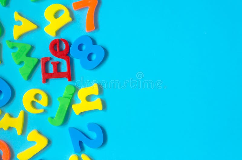 Background from Letters of the English Alphabet and Numbers Stock Image ...