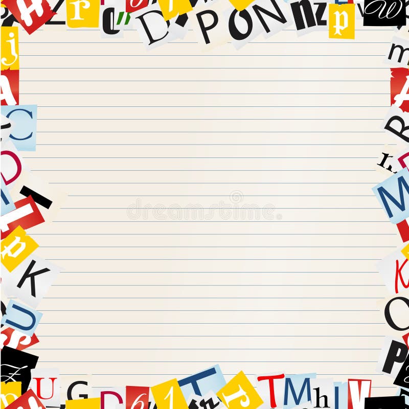 Background of Letters Frame Stock Vector - Illustration of collect ...