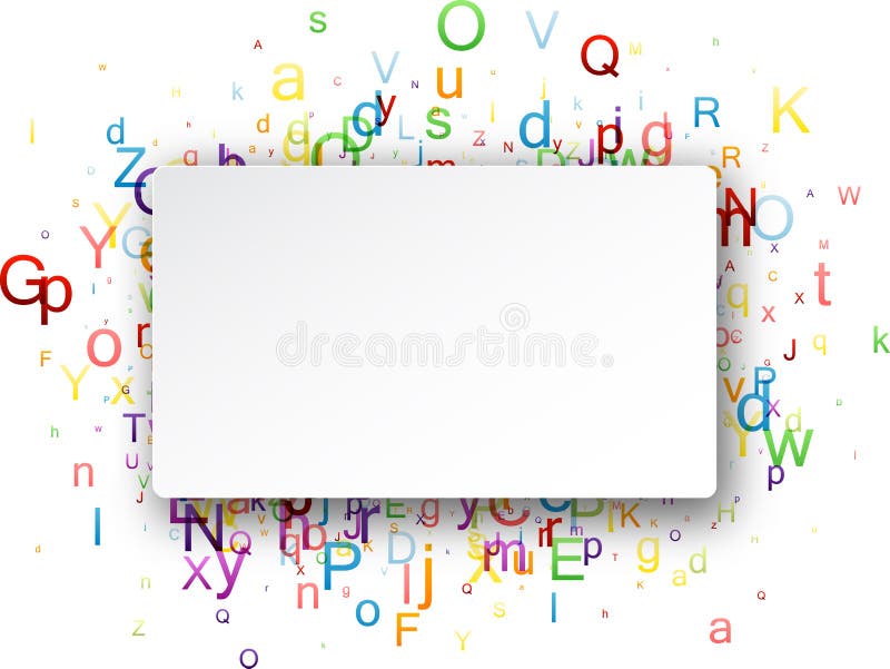 Background with letters. stock vector. Illustration of blue - 91443697