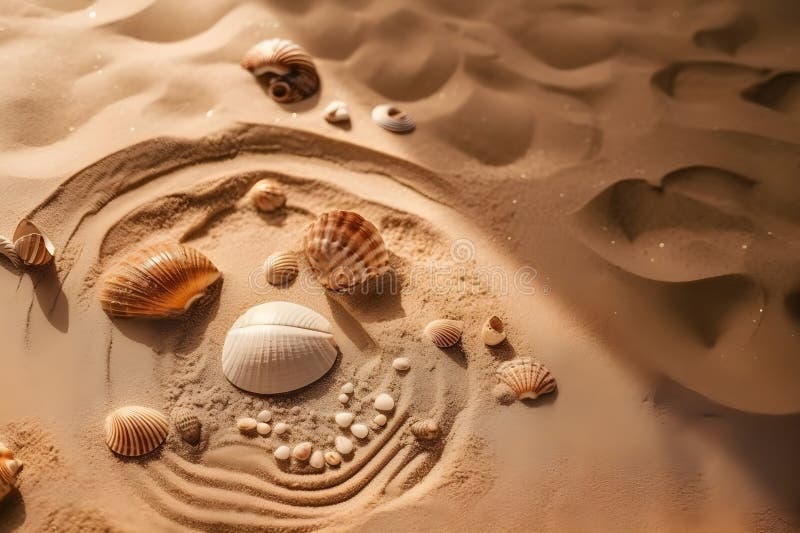 Background of Light Beach Sand with Space for Text. with Generative AI ...