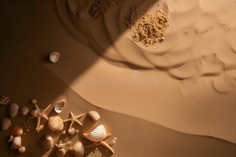Background of Light Beach Sand with Space for Text. with Generative AI ...