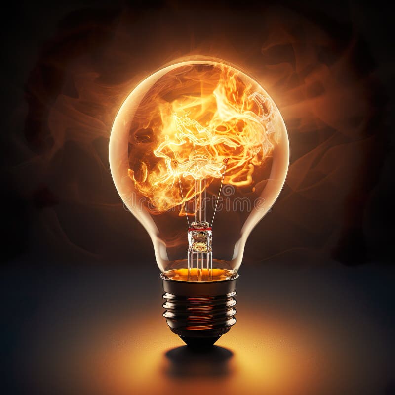 A Background with a Light Bulb Generated by Artificial Intelligence ...