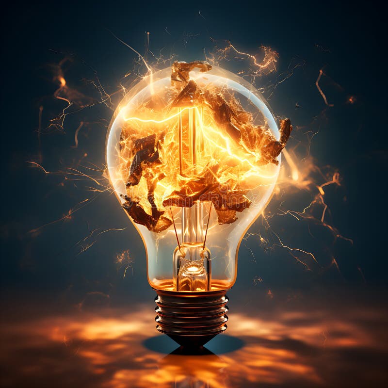 A Background with a Light Bulb Generated by Artificial Intelligence ...