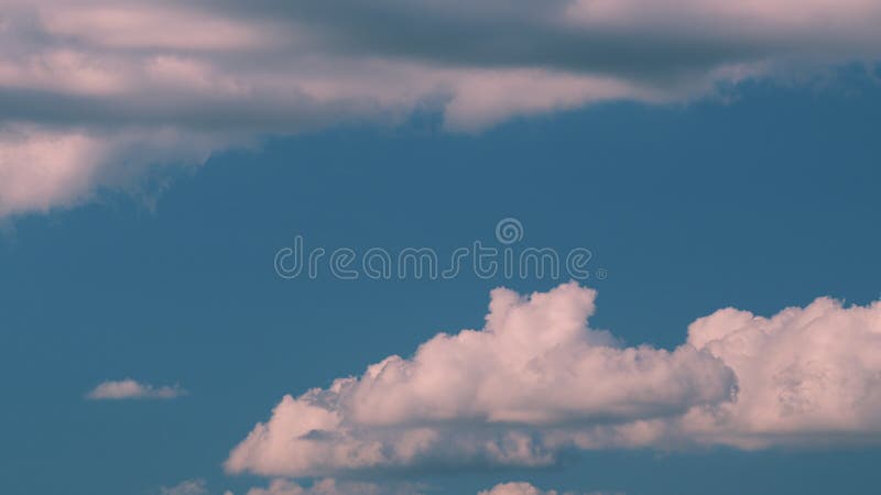 Background of Light Calm Clouds Changes Shape. Clouds Running Across ...