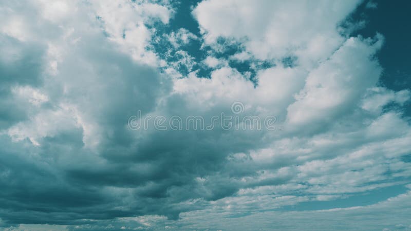 Background of Light Calm Clouds Changes Shape. Clouds Running Across ...