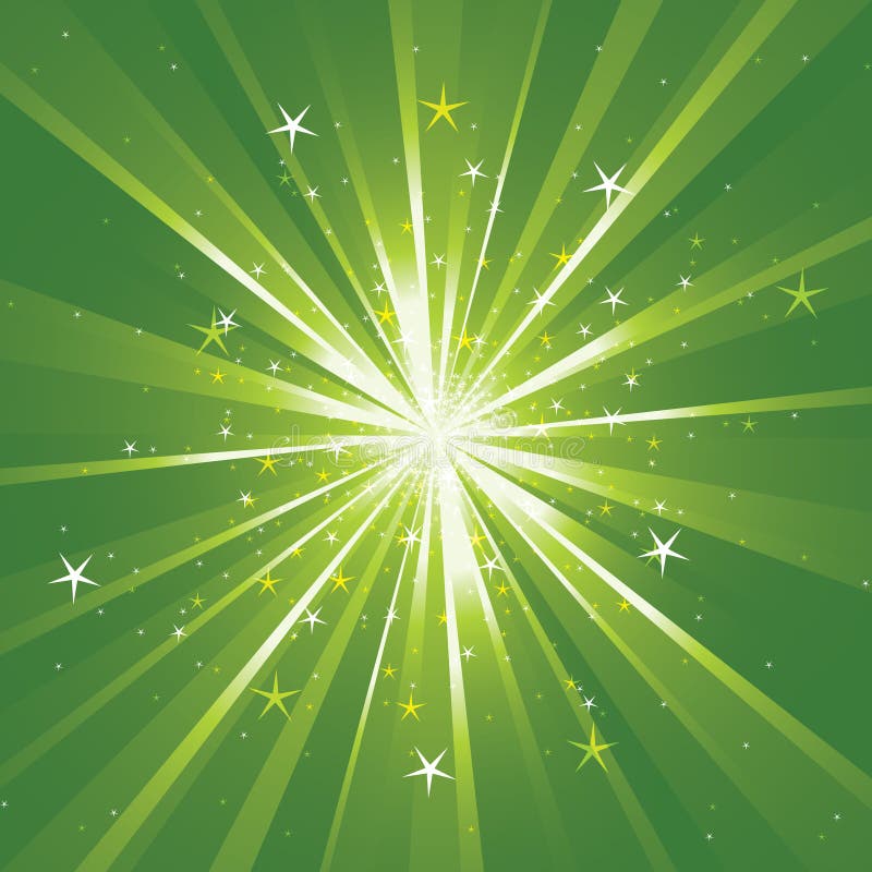 Background with Light Rays and Stars Stock Illustration - Illustration ...