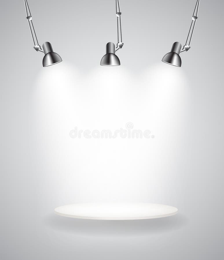 Background with Lighting Lamp. Empty Space for Stock Vector ...