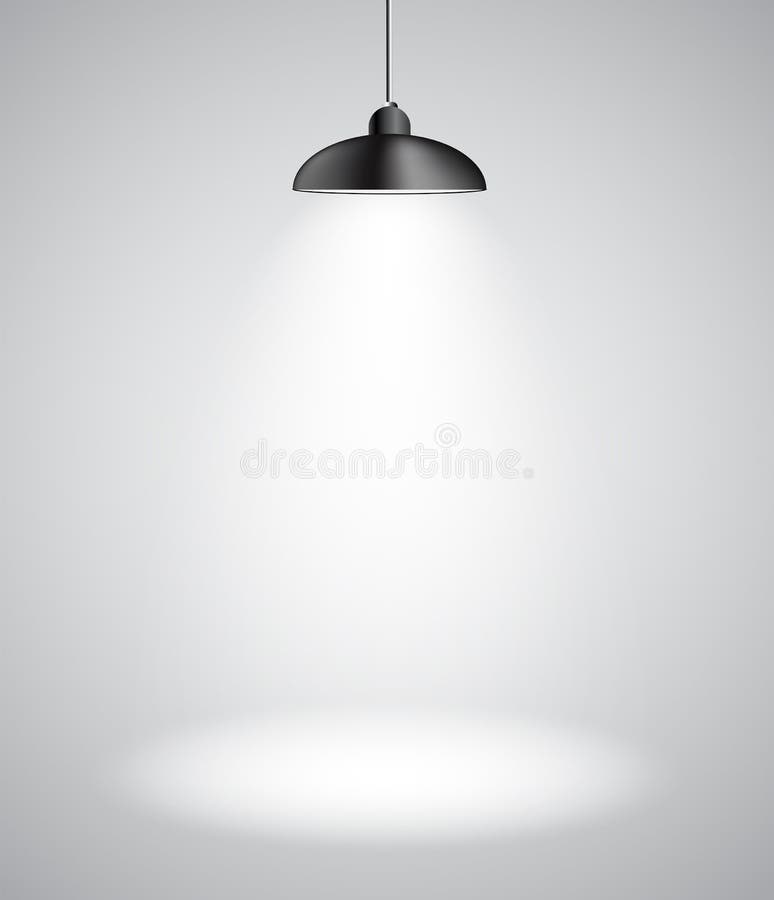 Background with Lighting Lamp. Empty Space for Stock Vector ...