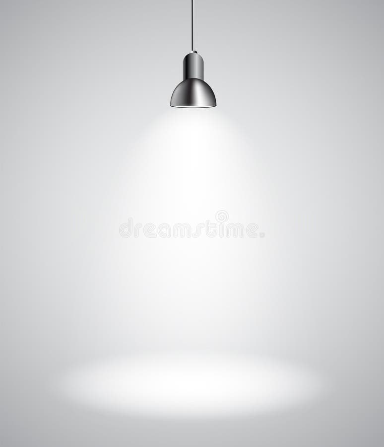 Background with Lighting Lamp. Empty Space for Stock Vector ...