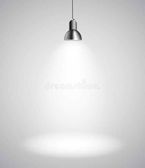 Background with Lighting Lamp. Empty Space for Stock Vector ...