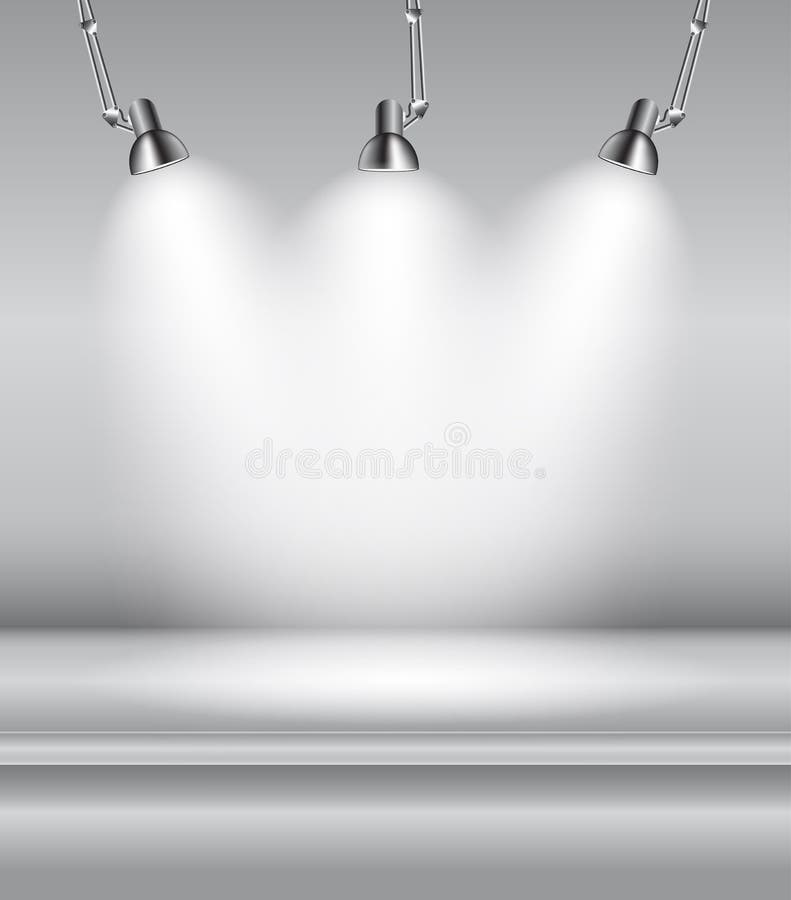 Background with Lighting Lamp. Empty Space for Stock Vector ...