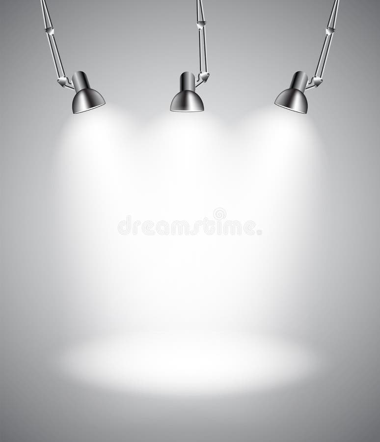 Background with Lighting Lamp. Empty Space for Stock Vector ...