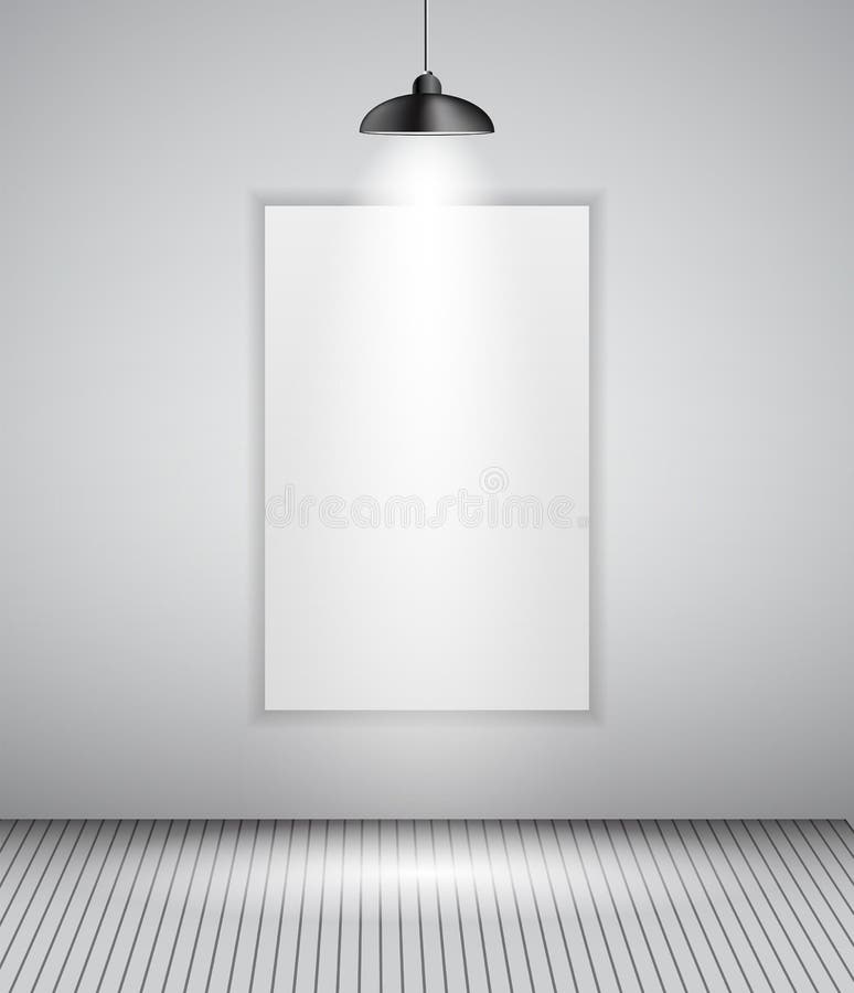 Background with Lighting Lamp. Empty Space for Stock Vector ...